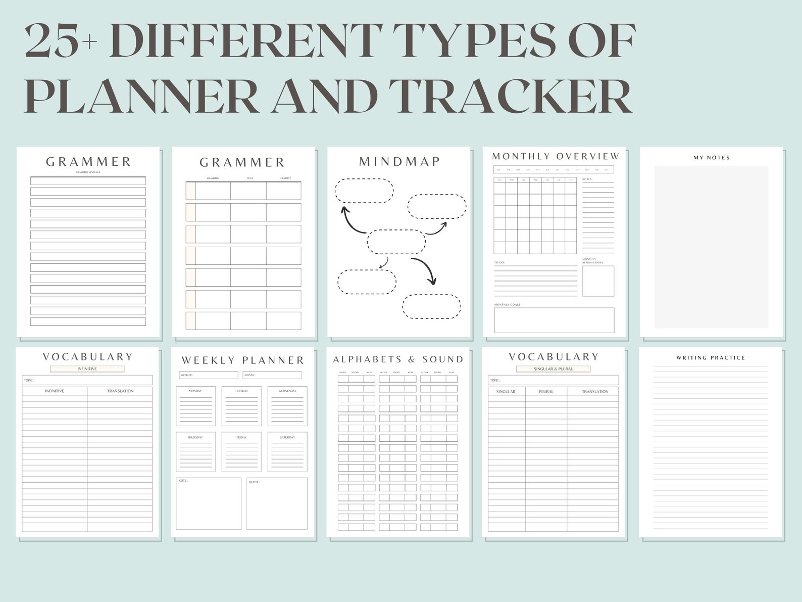 Language Learning Planner and Notebook, Language Learner, Language ...