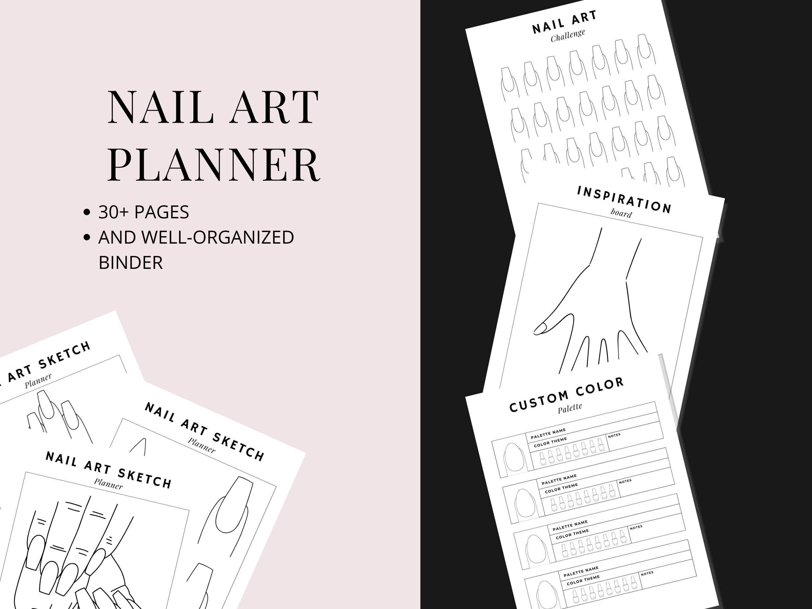 Nail Art Planner, Nail Care Planner, Nail Planner, Nail Art Idea, Nail ...