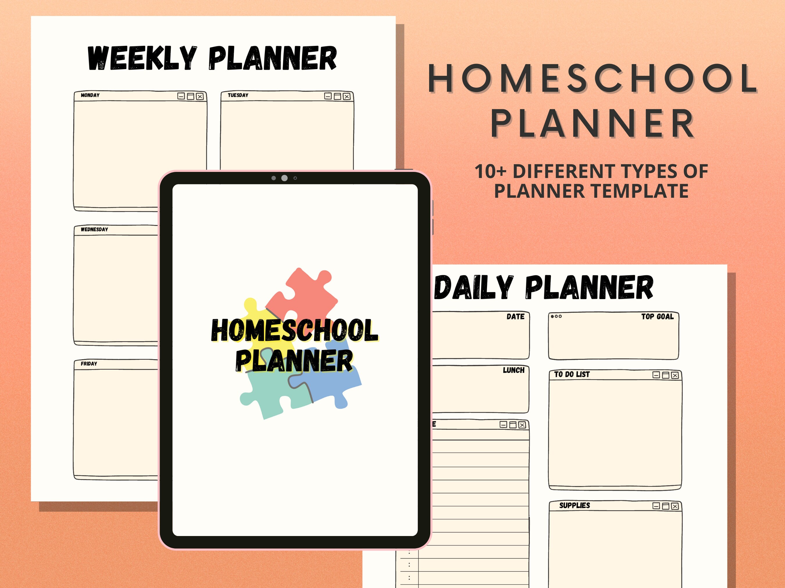 Digital Homeschool Planner, Printable Homeschool Planner, Best ...