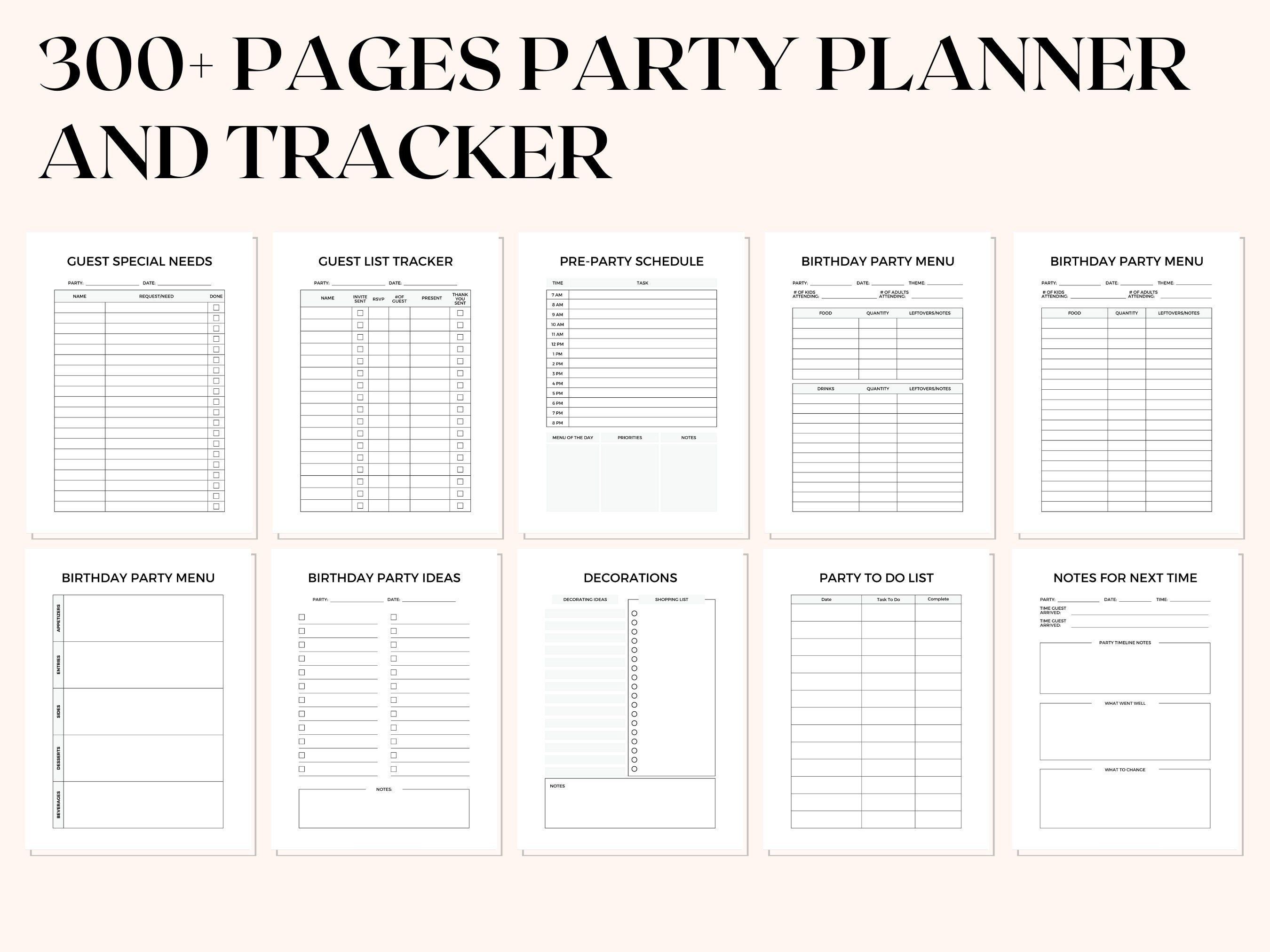 ULTIMATE Birthday Planner, Birthday Organizer, Birthday | Printable ...