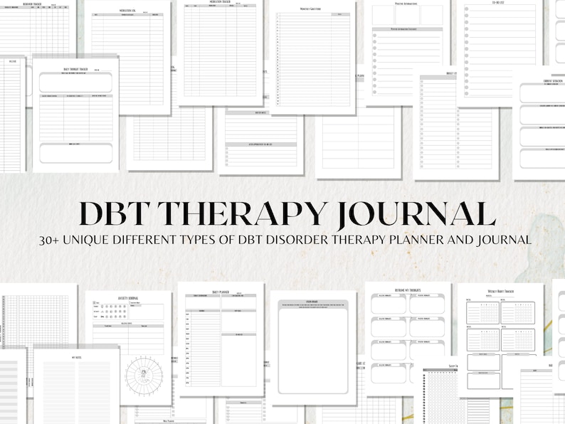DBT Workbook, DBT Therapy Journal, DBT Skills, Therapy Worksheet ...
