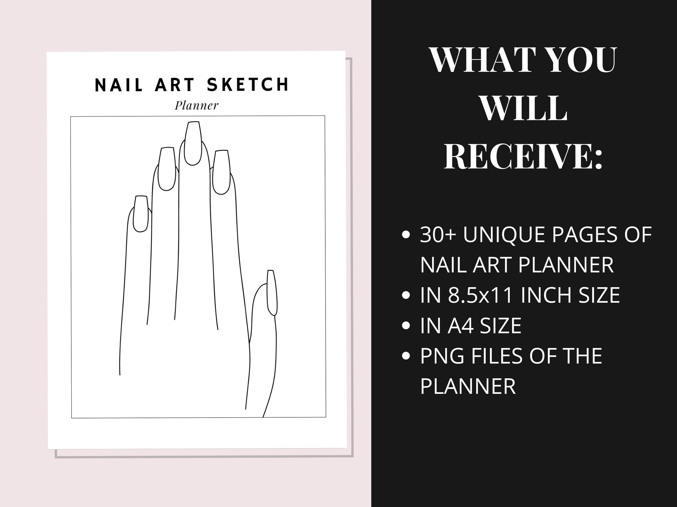 Nail Art Planner, Nail Care Planner, Nail Planner, Nail Art Idea, Nail ...