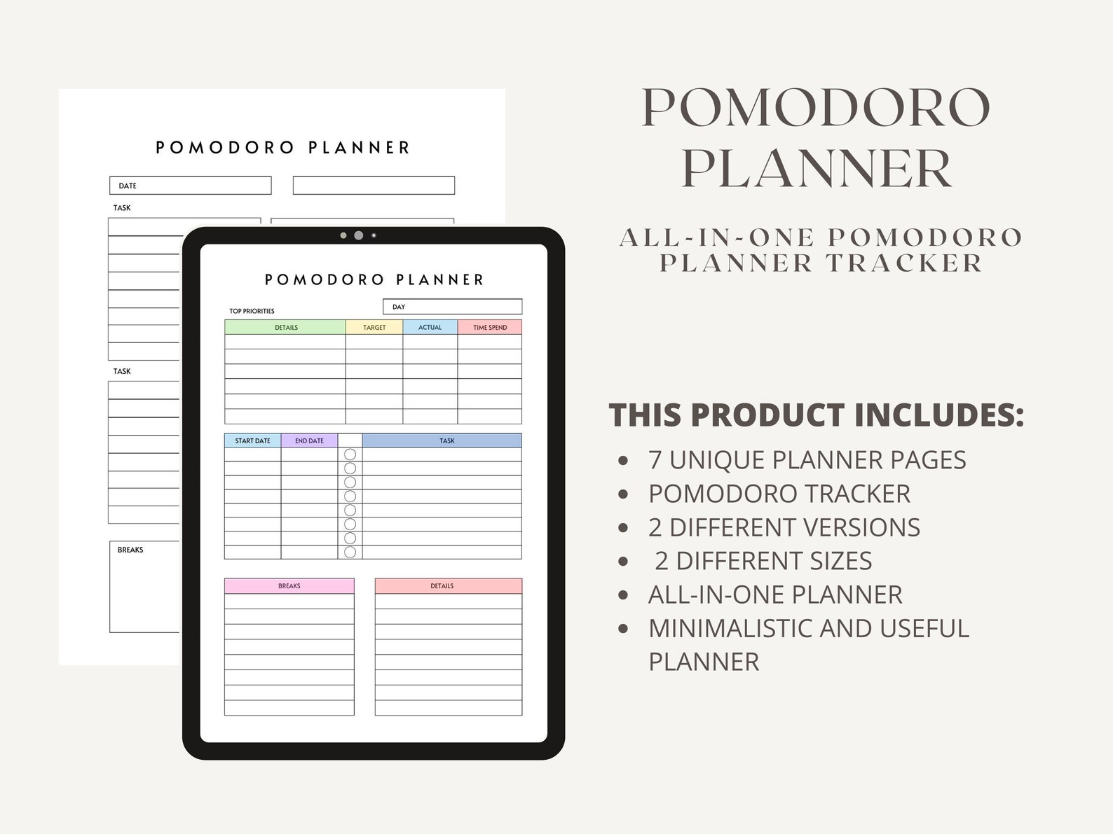 Pomodoro Planner, Pomodoro Timer, Pomodoro Tracker, Study Session ...