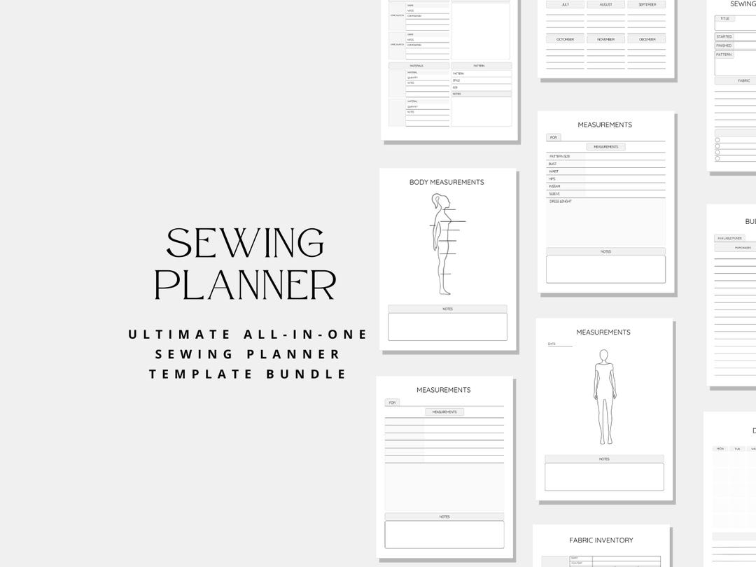 Sewing Planner, Digital Sewing Organizer, Sewing Pattern Organizer ...