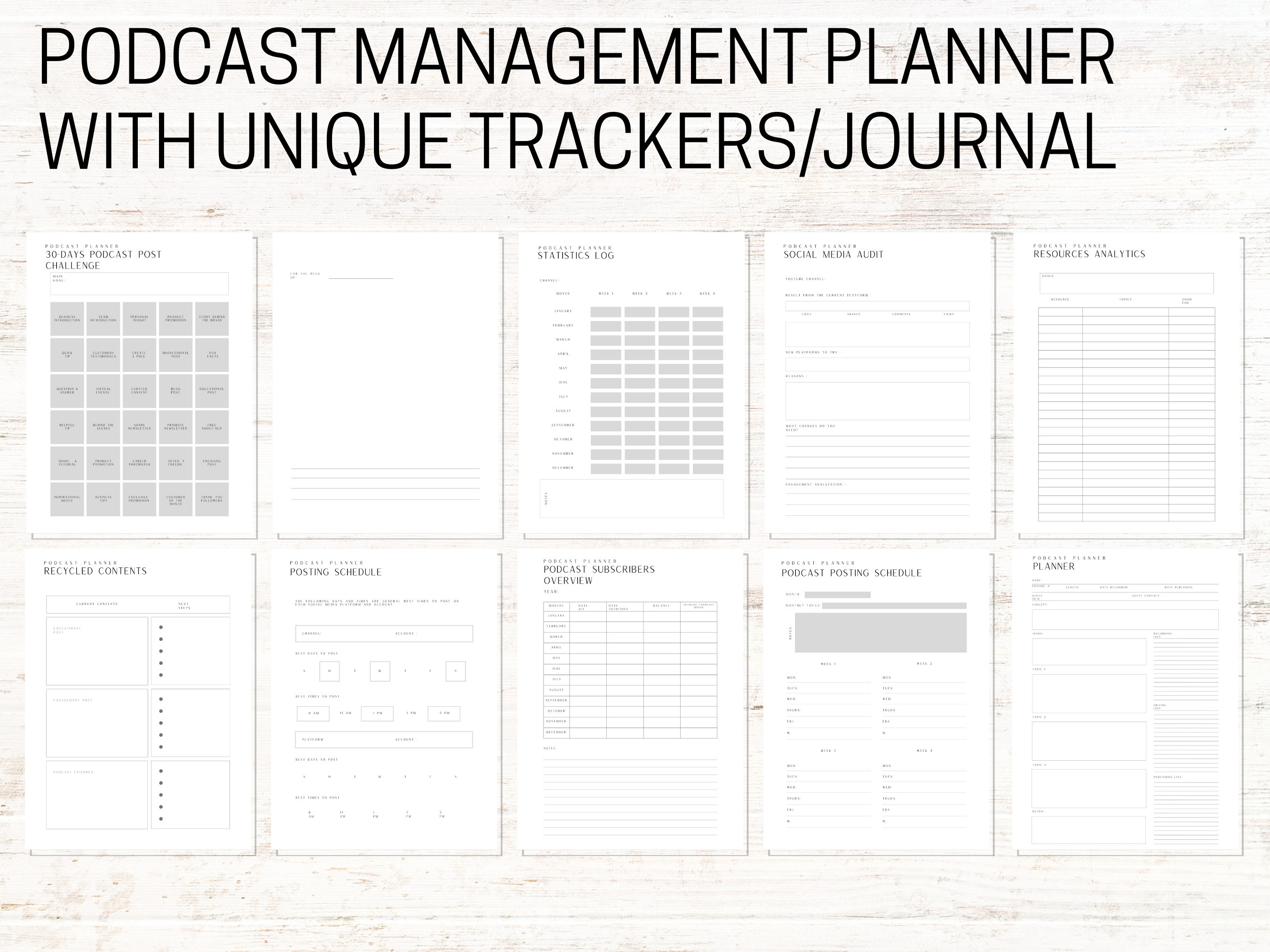 ULTIMATE Podcast Planner BUNDLE, Podcast Script, Podcast Checklist ...
