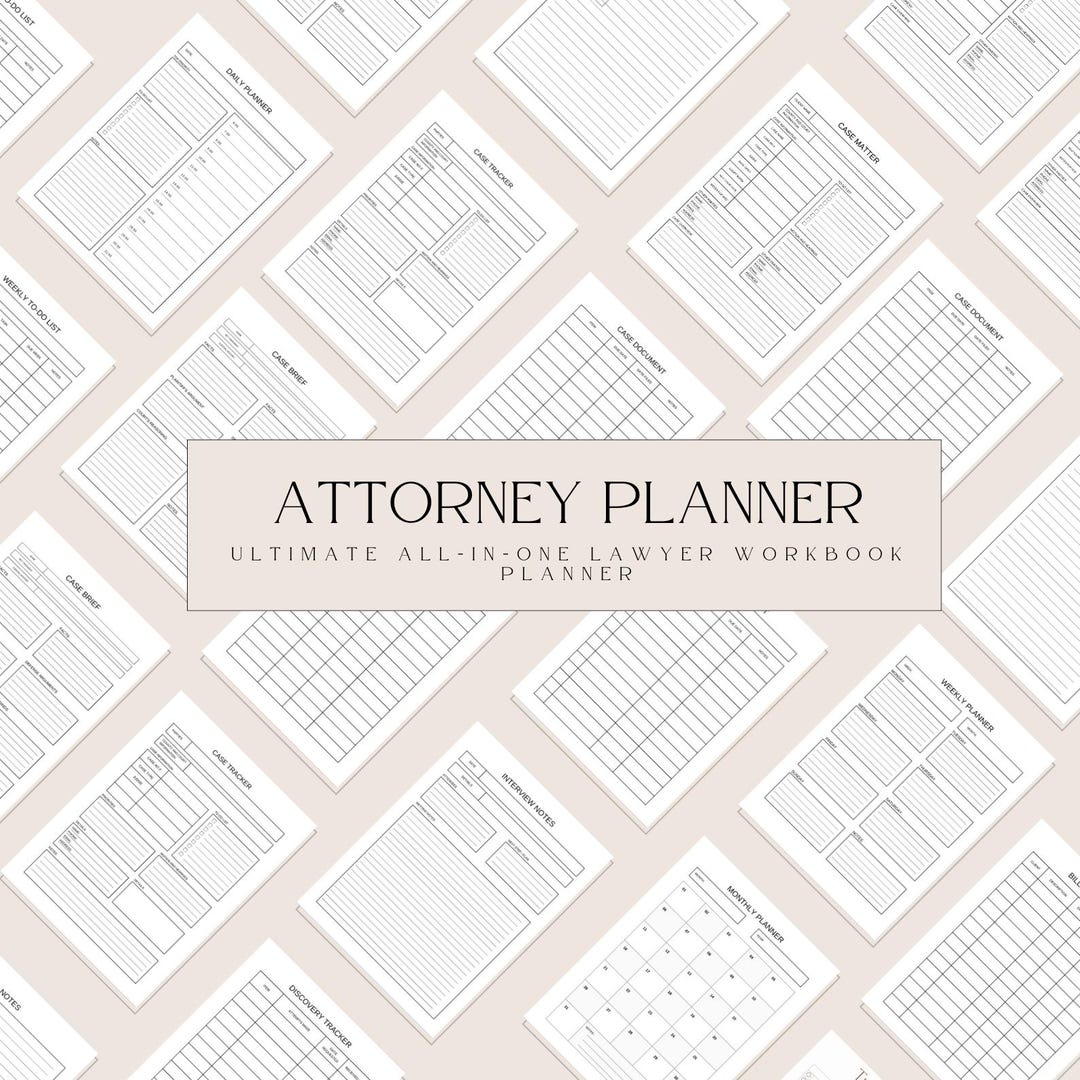 Attorney Planner and Litigation | Legal Case Tracker, Lawyer Notes ...
