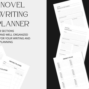 Novel Writing Workbook Planner, Novel Writing Digital Planner, Fiction ...