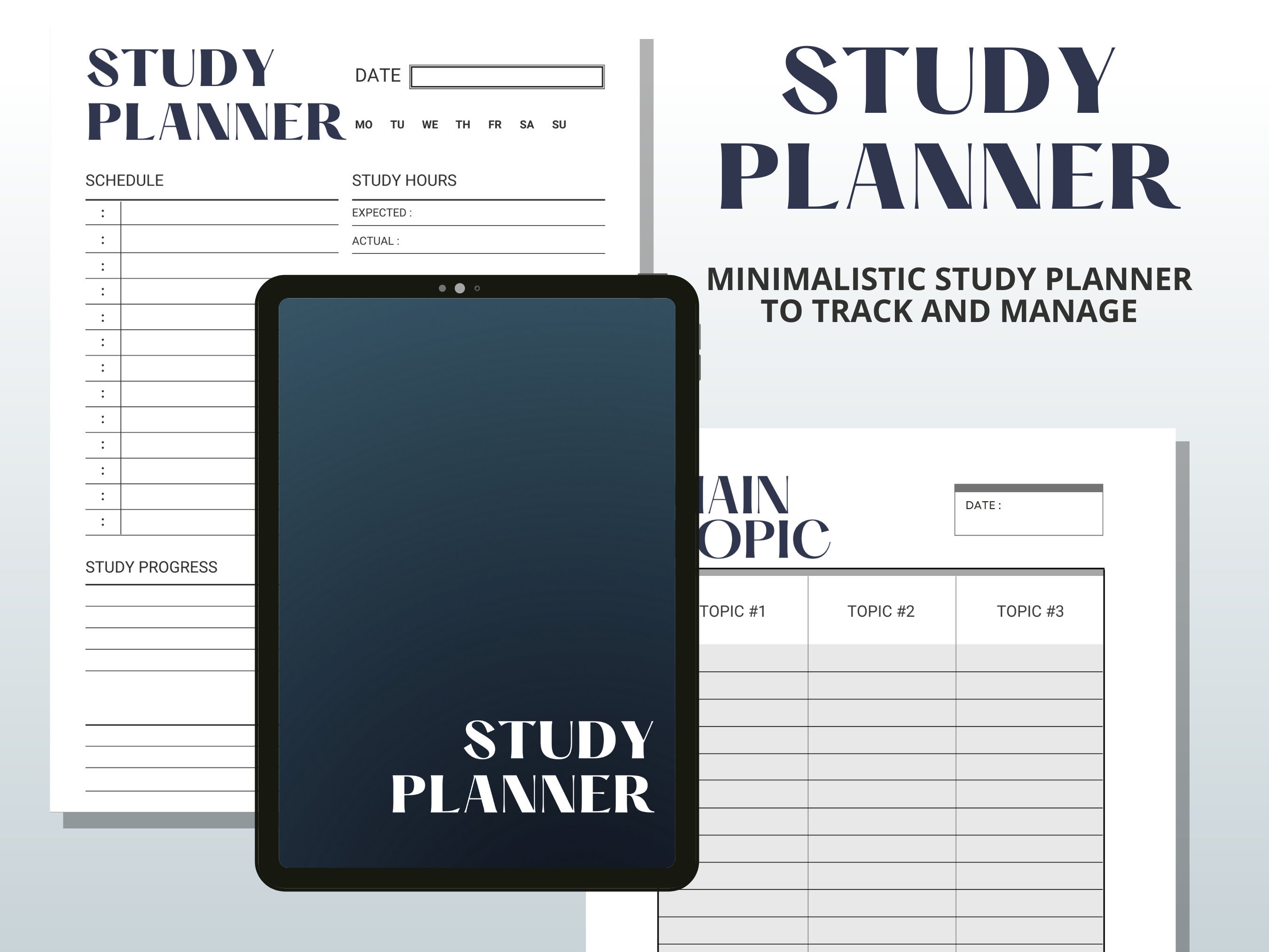 Daily Study Planner, Study Plan, Study Checklist, Grad School Planner ...