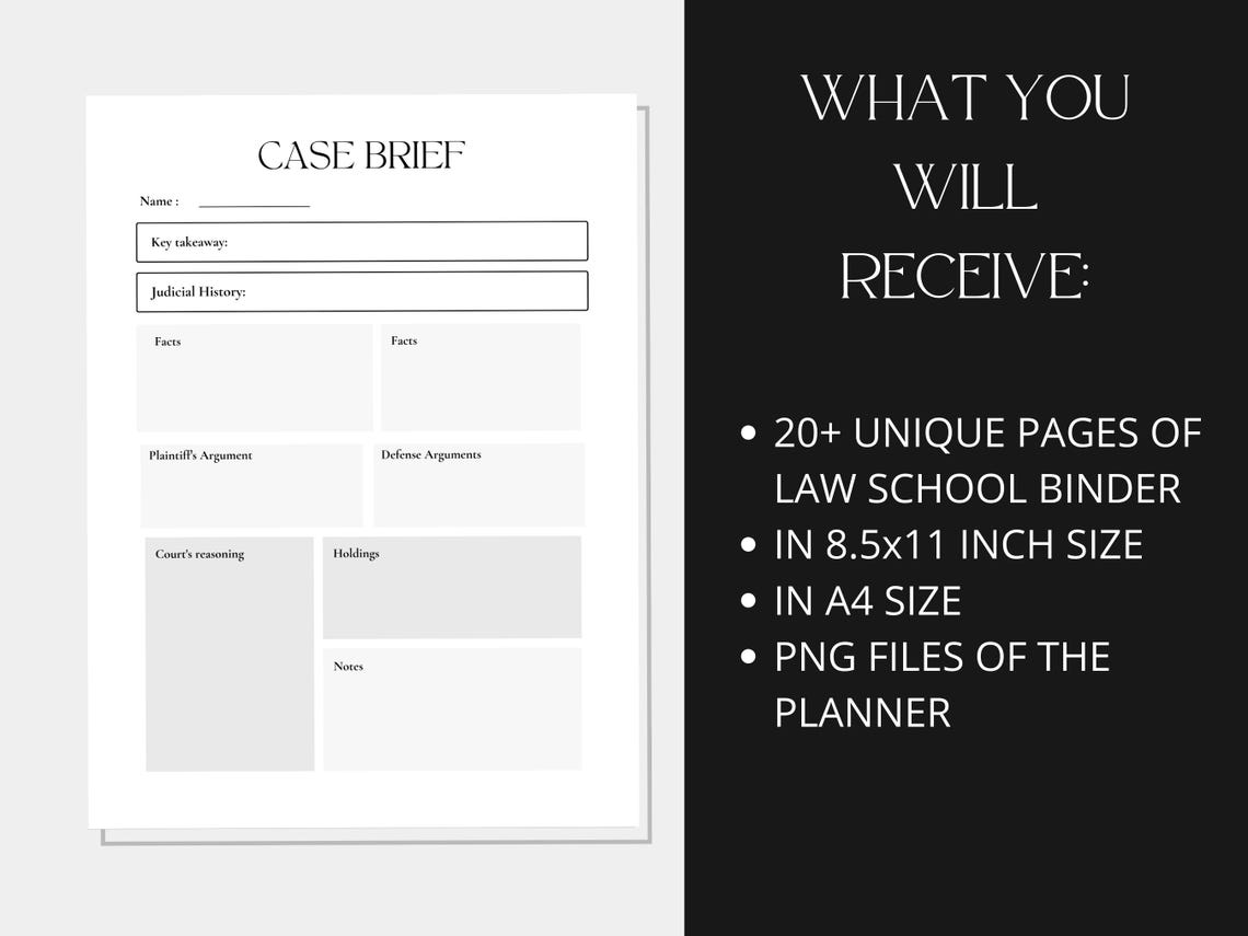 Law School Planner, Law Student Planner, Law School Notes, Law School ...