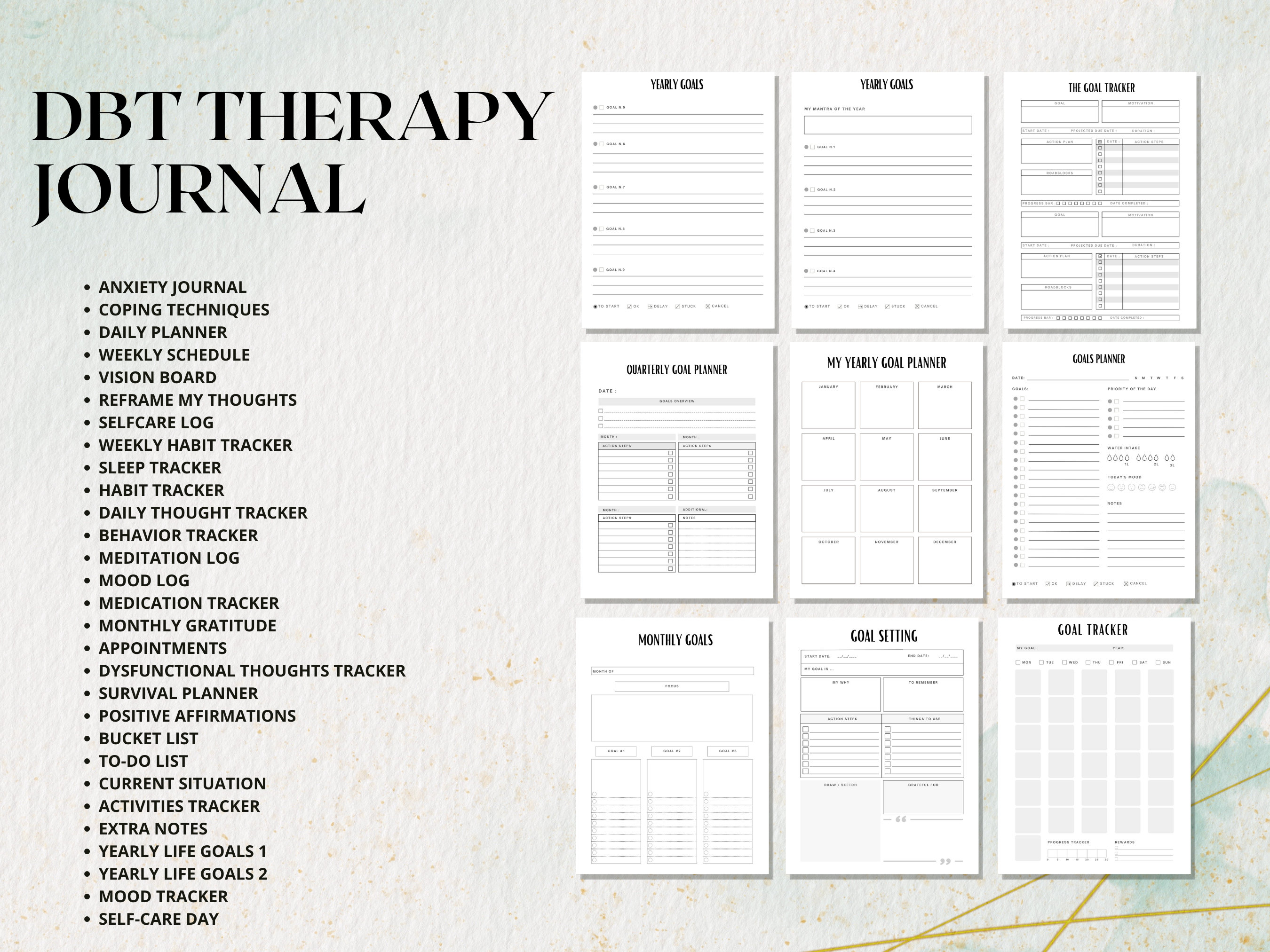 DBT Workbook, DBT Therapy Journal, DBT Skills, Therapy Worksheet ...