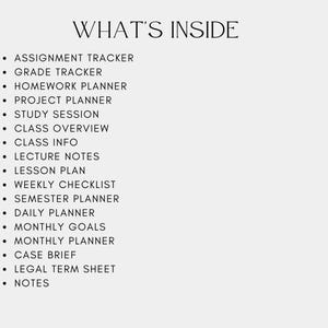 Law School Planner, Law Student Planner, Law School Notes, Law School ...