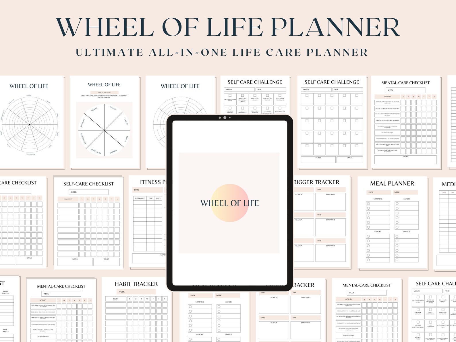Wheel of Life Planner Printable, Daily Wheel of Life, Life Balance ...