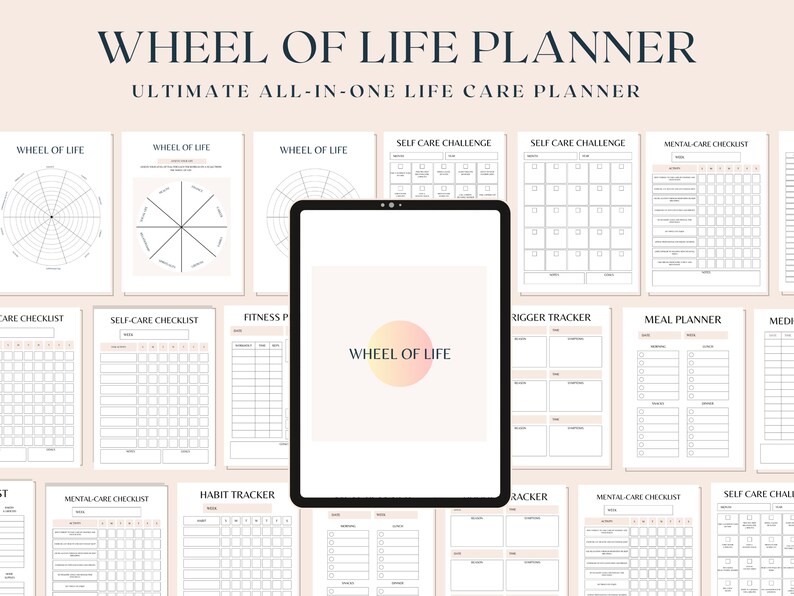 Wheel of Life Planner Printable, Daily Wheel of Life, Life Balance ...