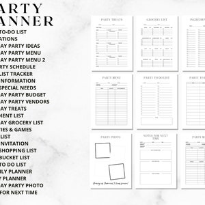 ULTIMATE Party Planner Organizer Bundle, Party Planner Notebook ...