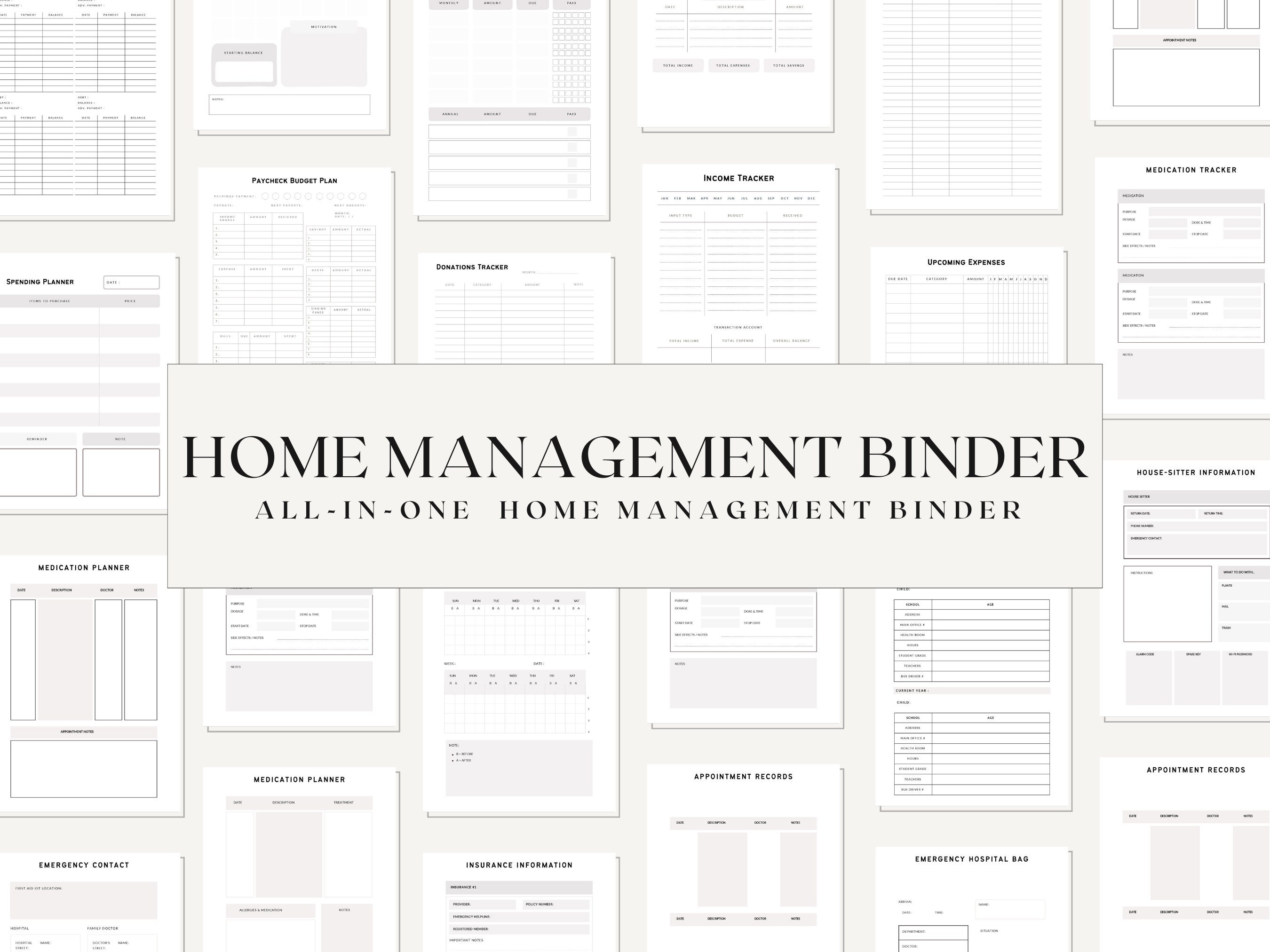 Ultimate Home Management Binder, Home Binder, Home Management Family ...