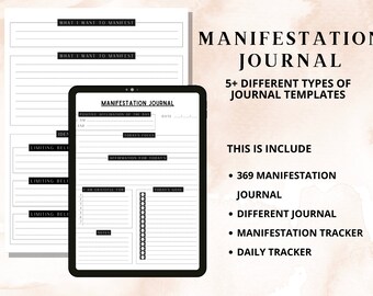 EDITABLE Digital Manifestation Journal 130 Pages to Increase - Etsy