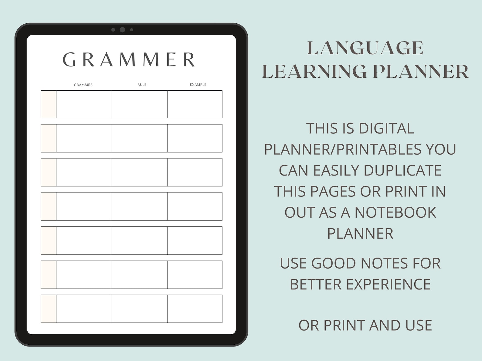 Language Learning Planner and Notebook, Language Learner, Language ...