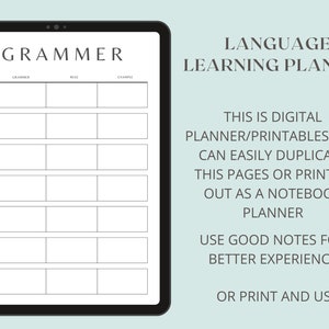 Language Learning Planner and Notebook, Language Learner, Language ...