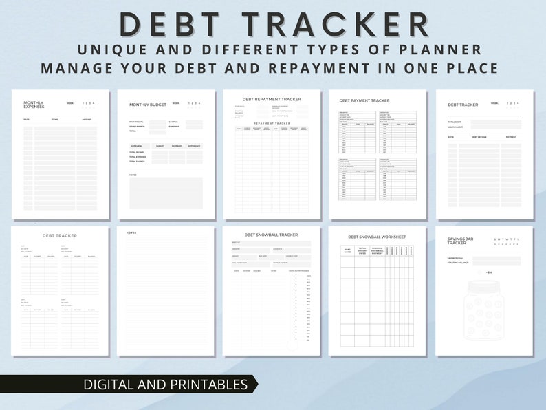 Debt Payment Tracker, Debt Snowball Tracker, Debt PDF Debt Payment ...
