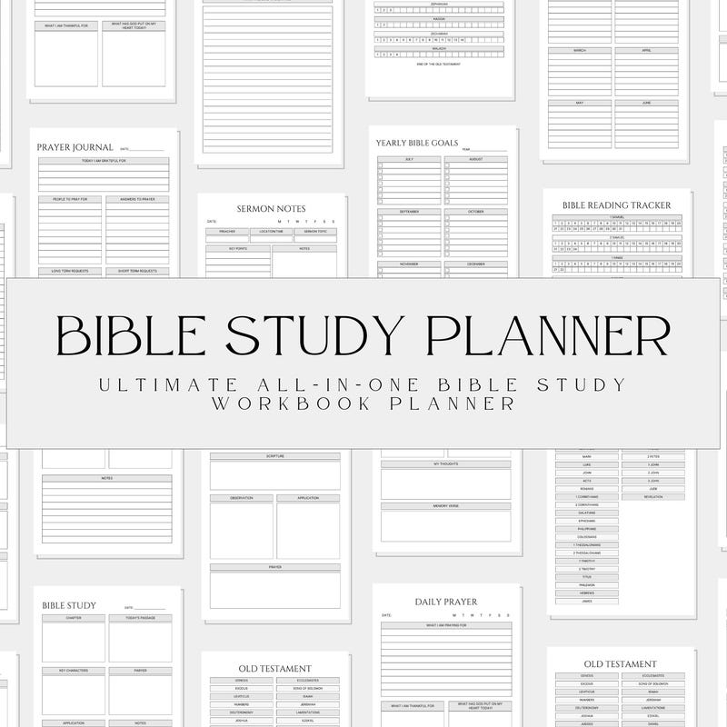 Bible Study Planner - Etsy