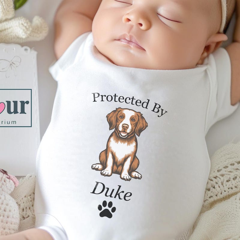 Drawing of Baby and Dog - Etsy UK