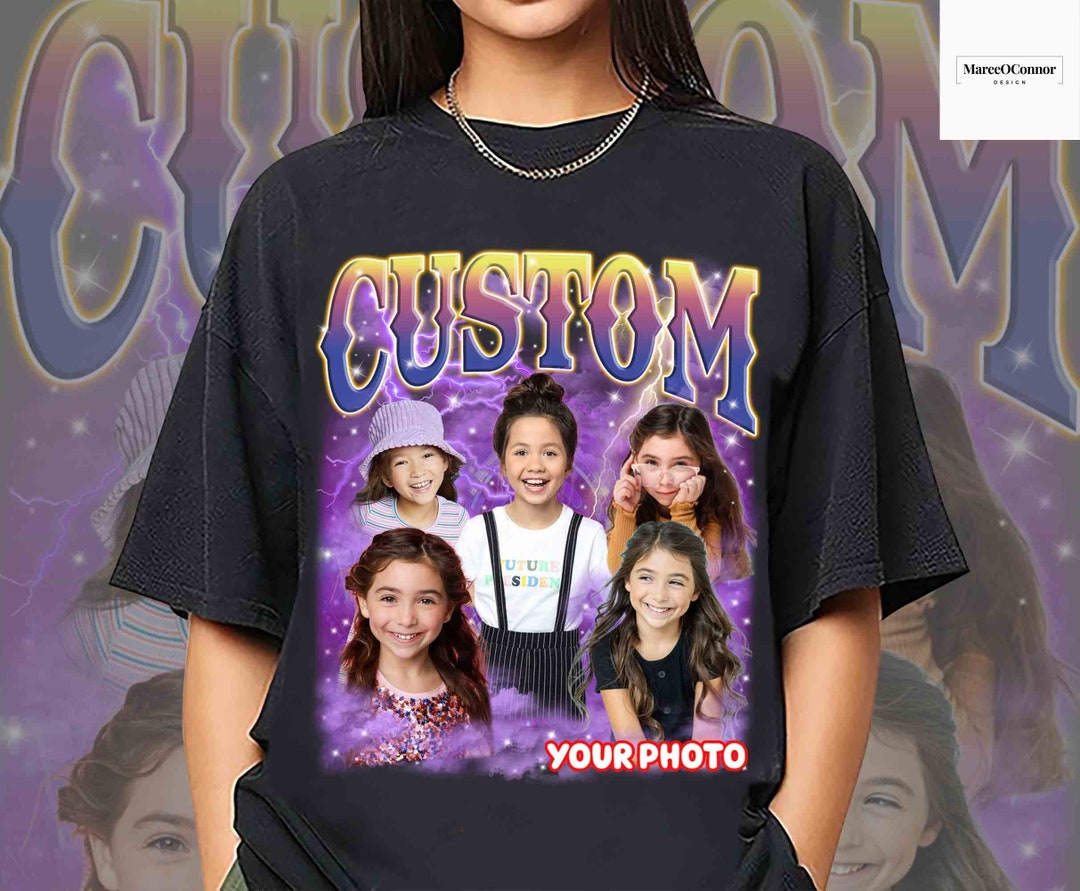 Custom Bootleg Rapper Tee, Vintage Custom Funny Rap Shirt, Custom Photo ...