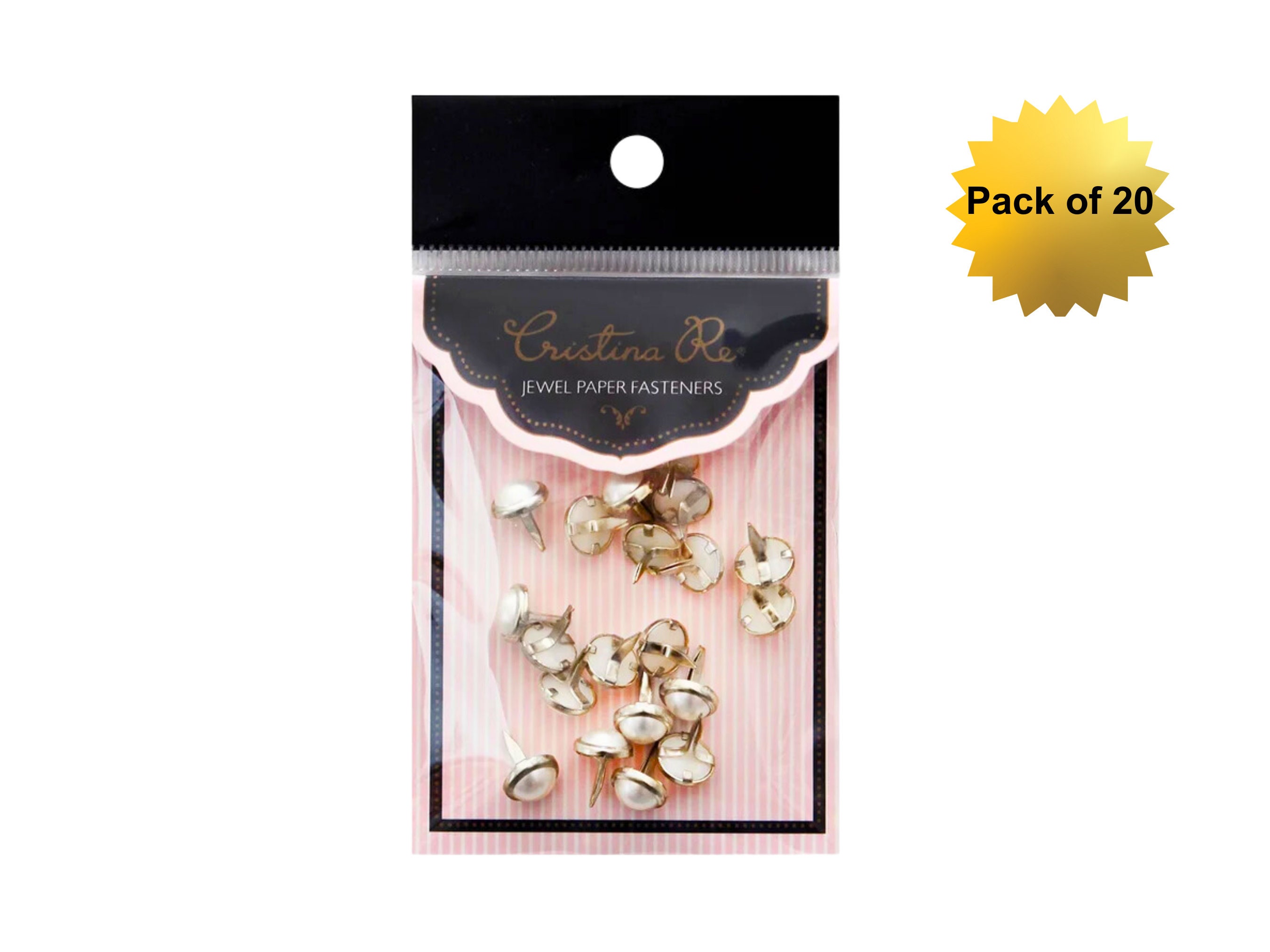 Pearl Paper Fasteners: Cristina Re DIY Wedding Pins (20 Pack) - Etsy ...