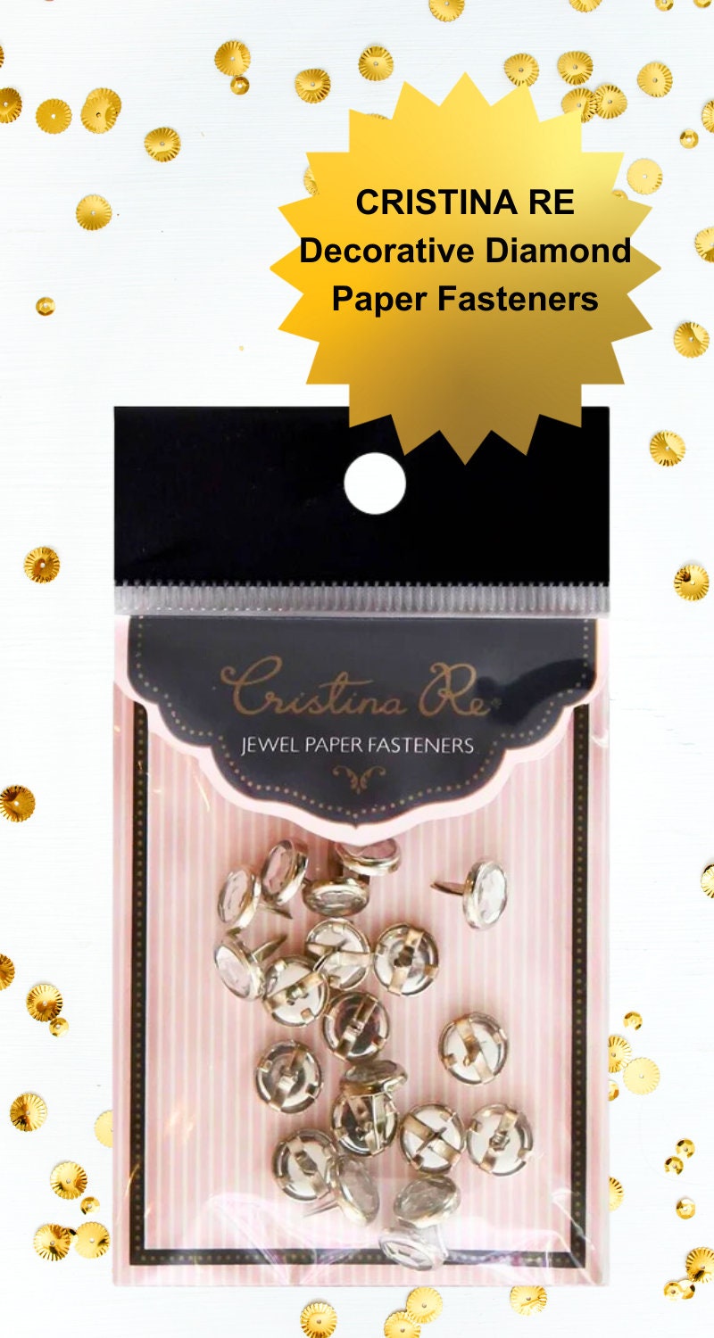 Diamond Paper Fasteners: Cristina Re DIY Wedding Pins (20 Pack) - Etsy