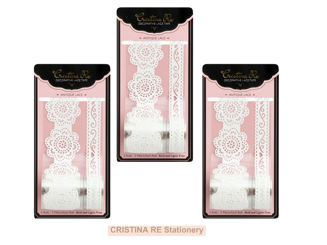 Antique White Lace Adhesive Tape: Cristina Re Decorative Border (2 Pack ...