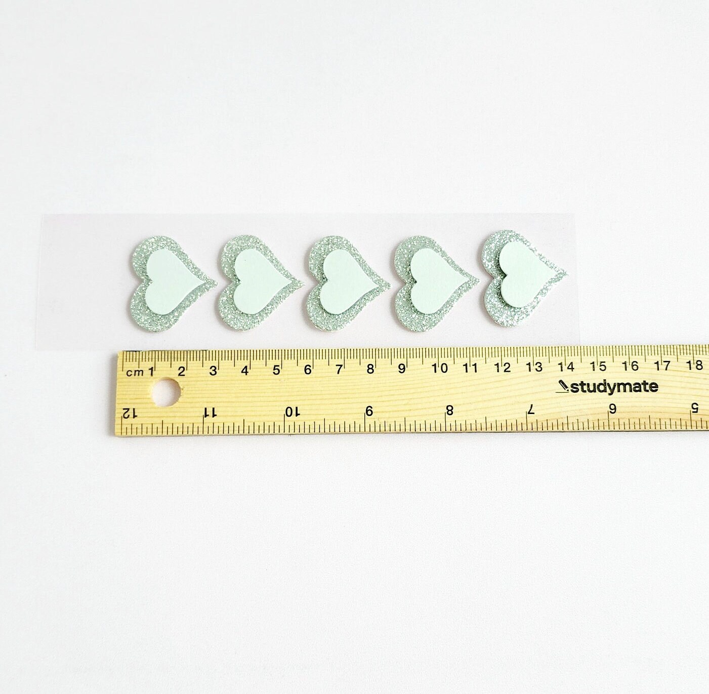 Silver 3D Heart Sticker 5 Pack Cristina Re Sticker Card Making ...