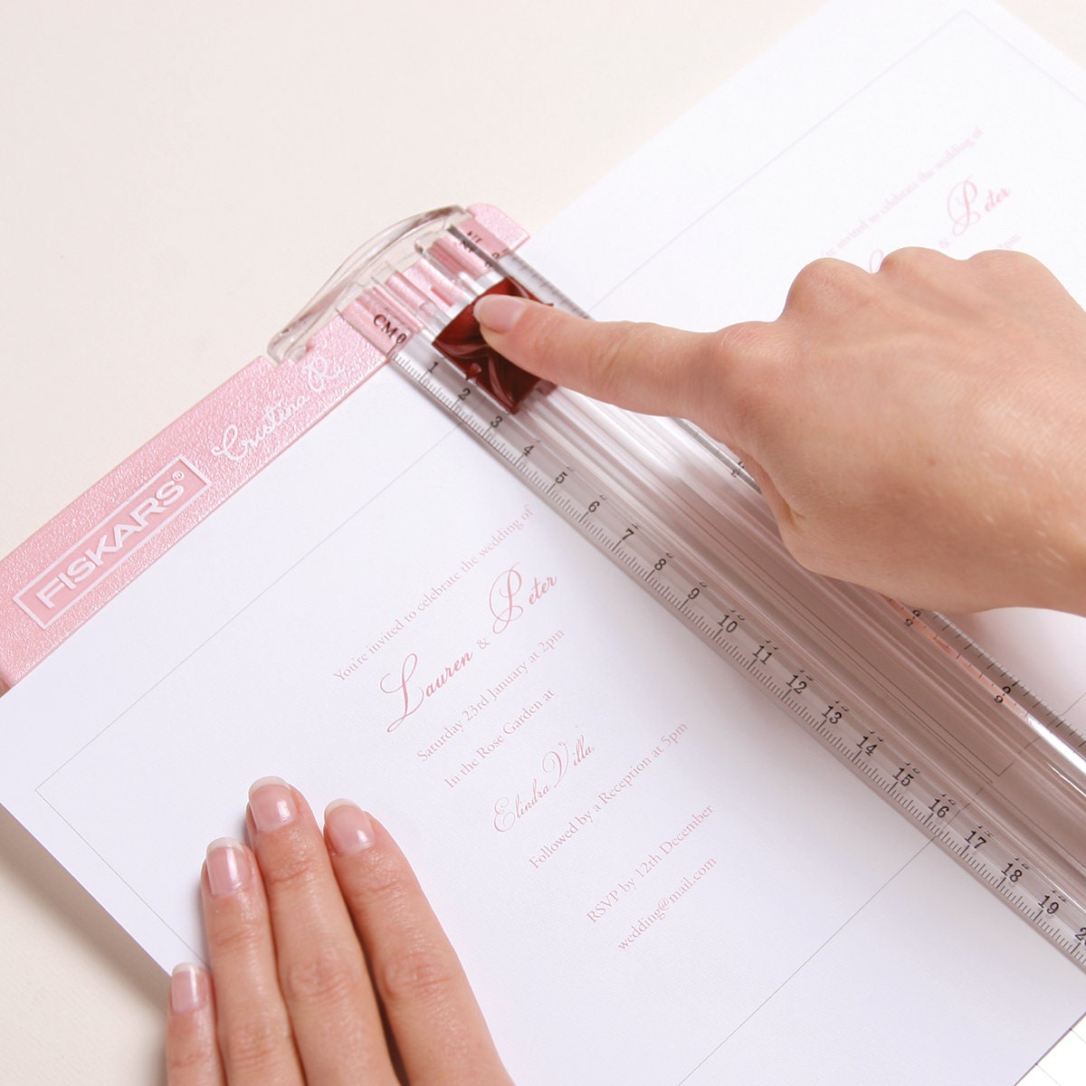 Cristina Re Designer Paper Trimmer Fiskars Pink Paper Guillotine Scorer ...