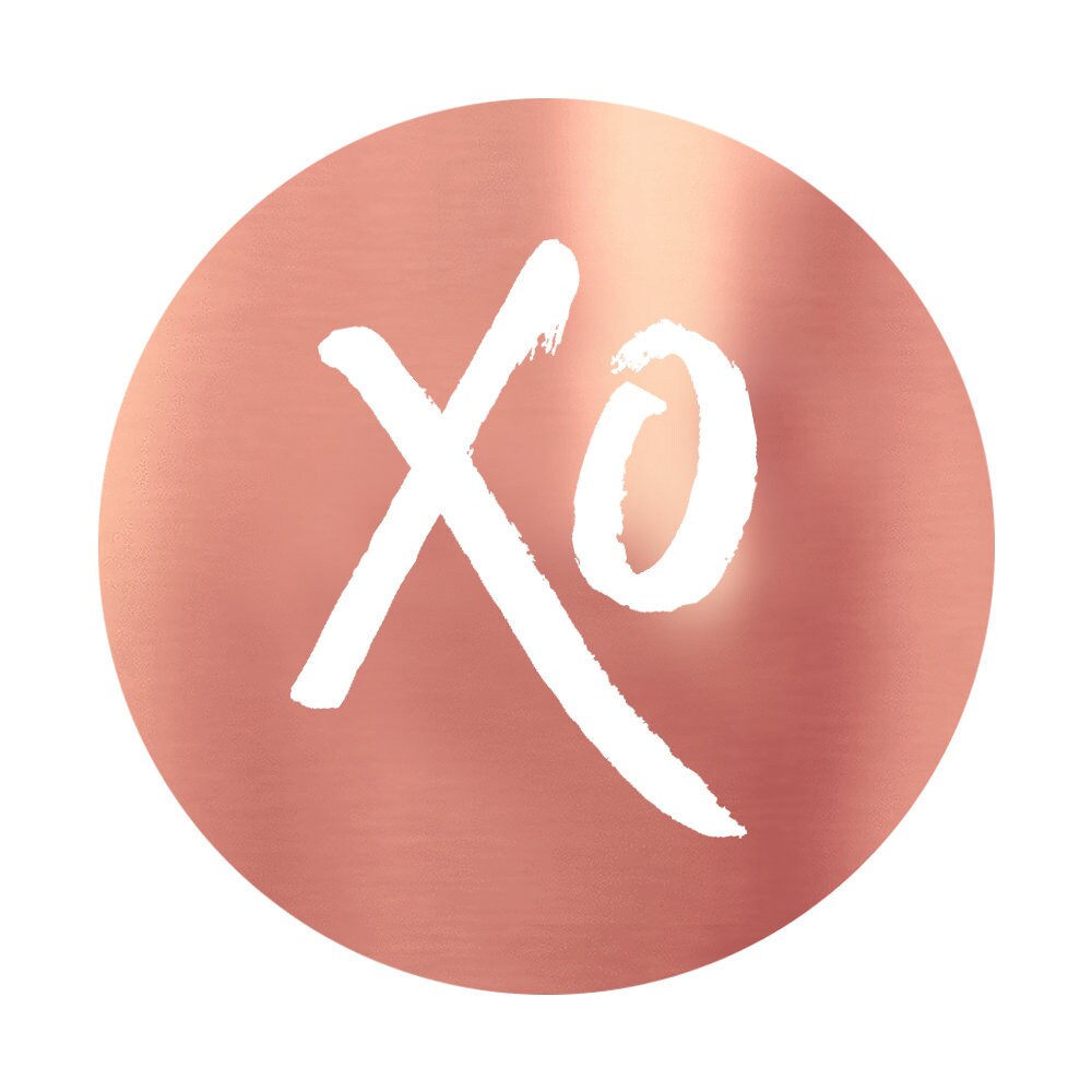 50X Self Ahdesive XO Sticker Rose Gold Cristina Re Seal Round ...
