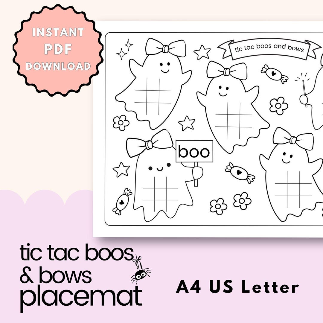 Halloween Printable Placemat| Kindergarten Halloween Activity Page ...