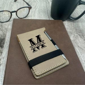 Personalized Engraved Mini Notepad With Pen, Custom 3 1/4" X 4 3/4 ...