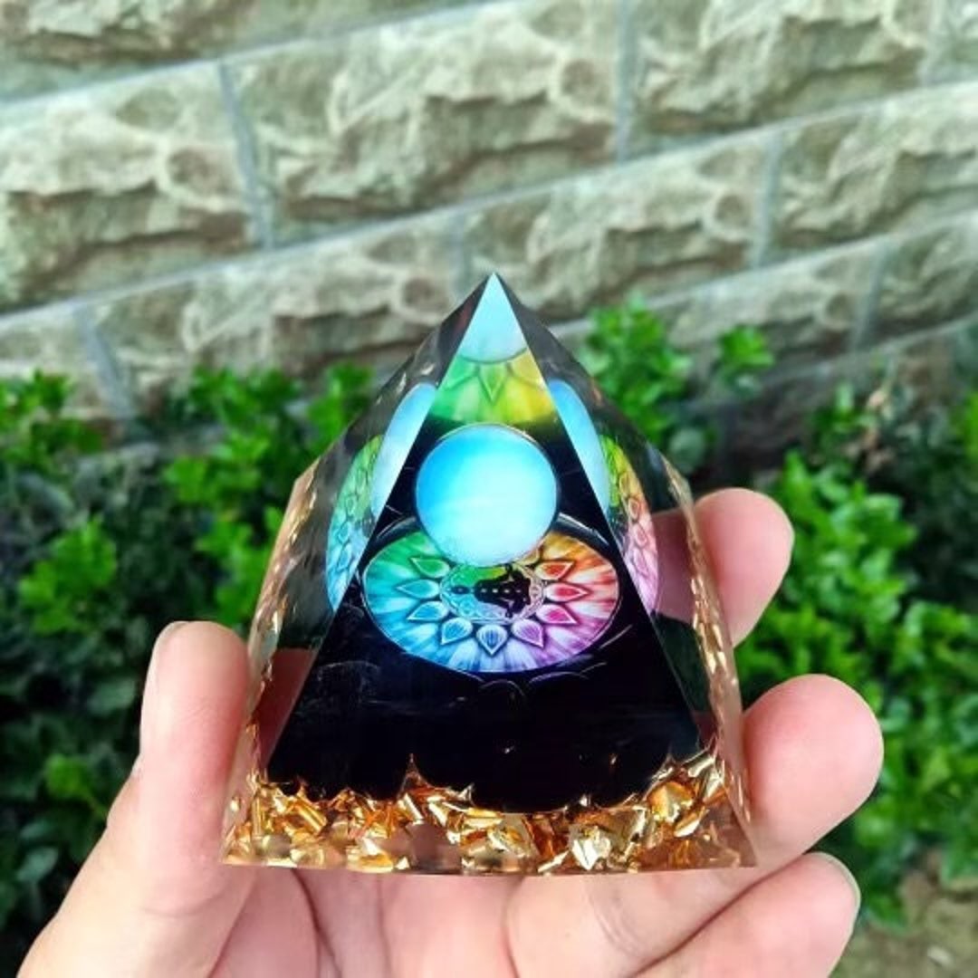 Orgonite Crystal Pyramid - Etsy