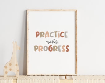 Practice Makes Progress Print - Etsy