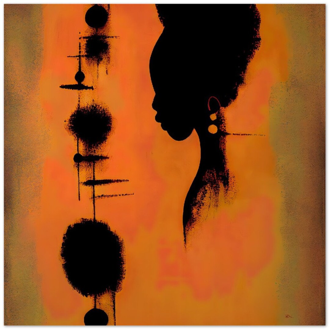 African Inspired Black Woman Original Abstract Art Print - Etsy