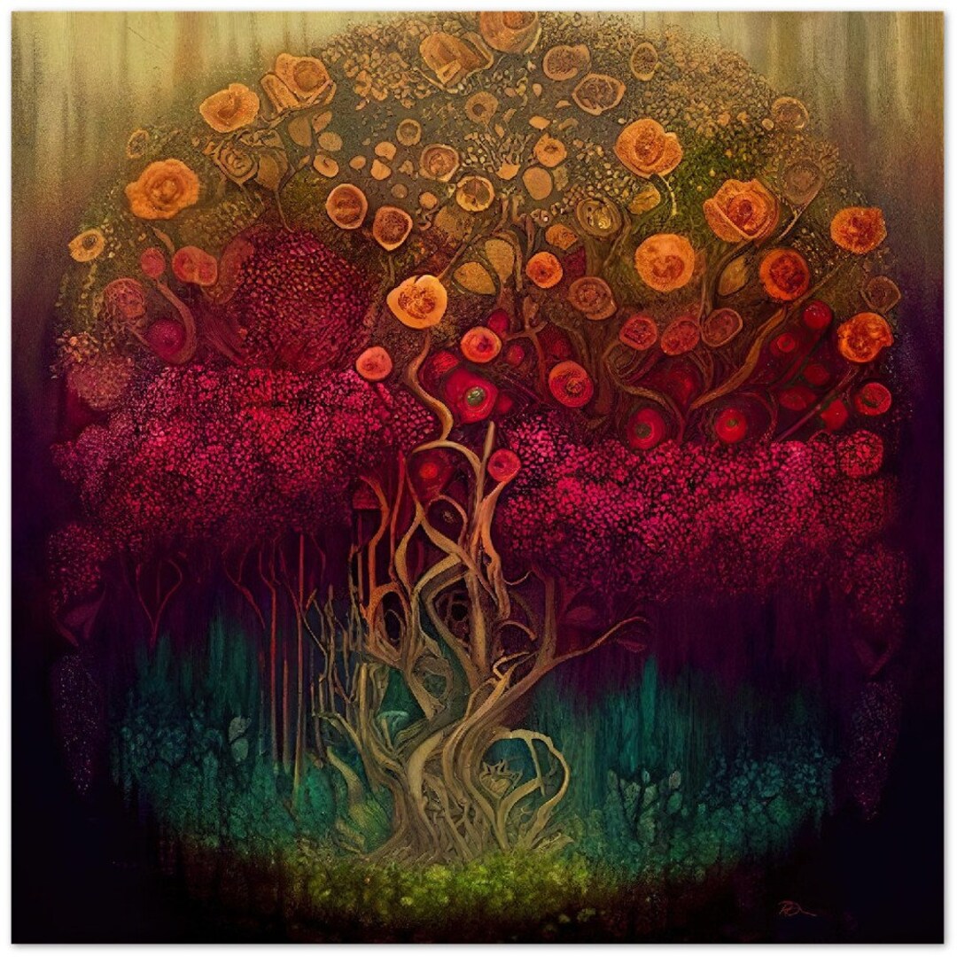 Vibrant Tree of Life UNFRAMED Art Print, Rainbow Spectrum Colors | LGBT ...