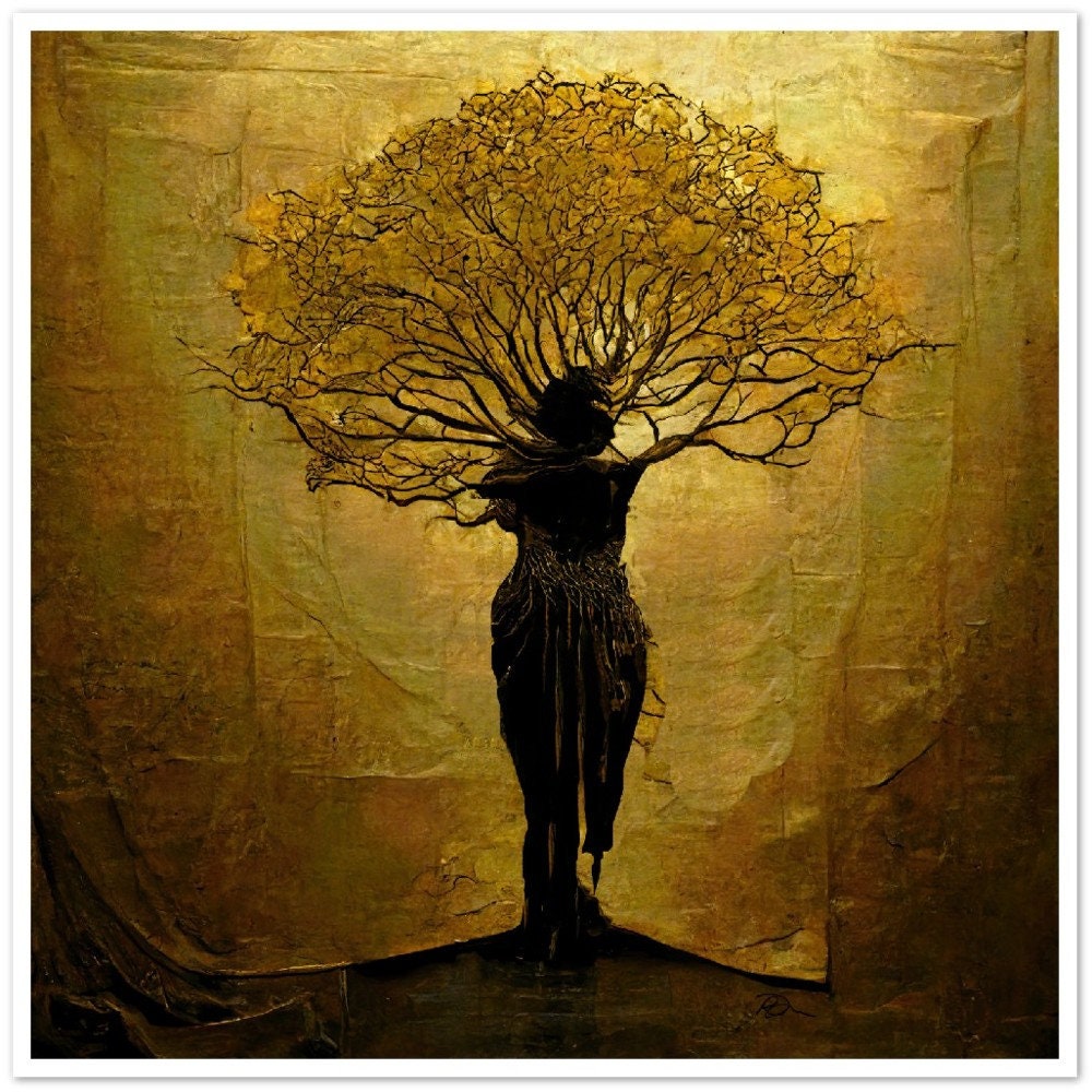 Woman Tree of Life Art Print UNFRAMED Original Feminist Body - Etsy
