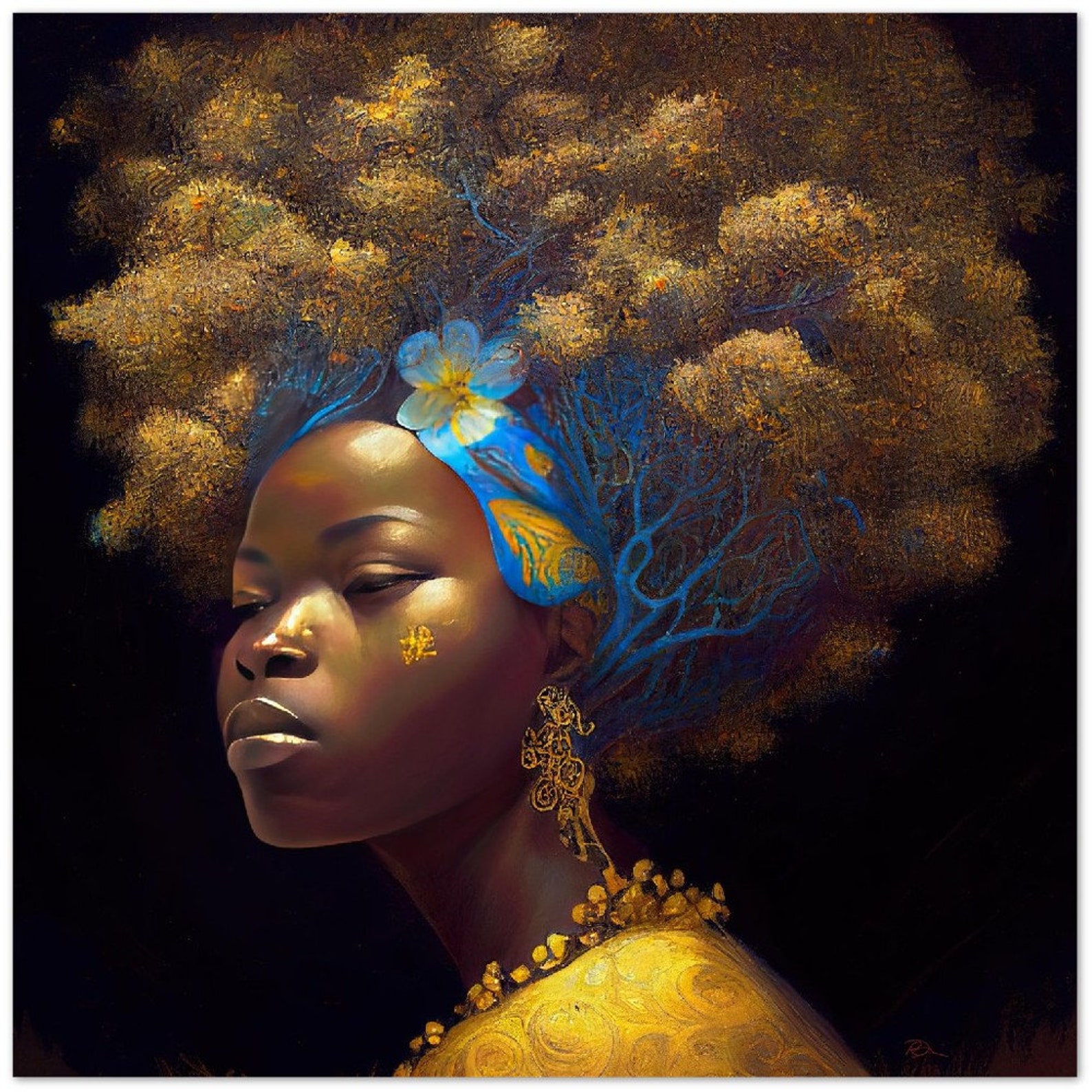 Scifi Woman Tree of Life Hair, UNFRAMED Art | Inspired by the Timeless ...