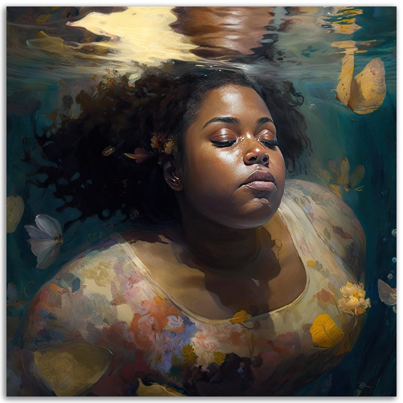 Healing 8, Joyous Fat Positive UNFRAMED Art Print for Your Spa Bathroom ...