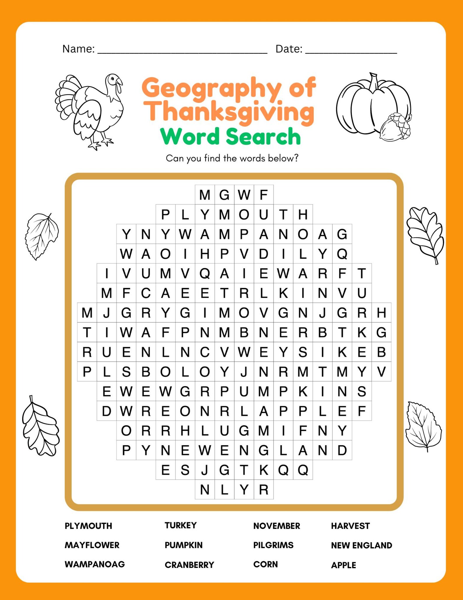 Thanksgiving Geography Bundle Pack for Grades 2-5 - Etsy