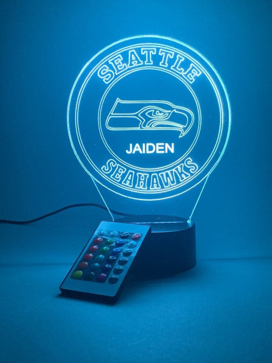 Seattle Seahawks 3D Lamp Personalized - Etsy