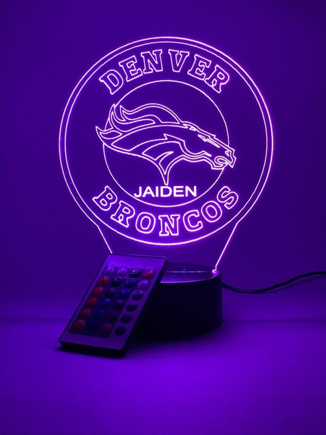 Denver Broncos 3D Lamp Personalized - Etsy