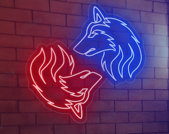 Wolf Neon Light - Etsy