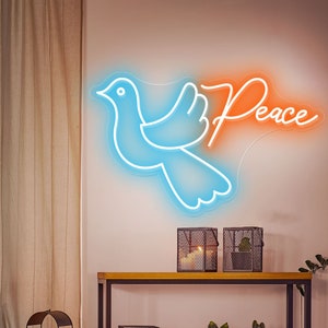 Dove Led Light, Custom Neon Sign, Neon Art Decor,neon Sign Bedroom,home ...