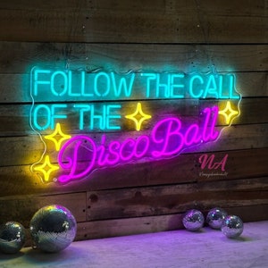 Shell Disco Neon Sign, Disco Ball LED Sign, Shell Neon Sign, Custom ...