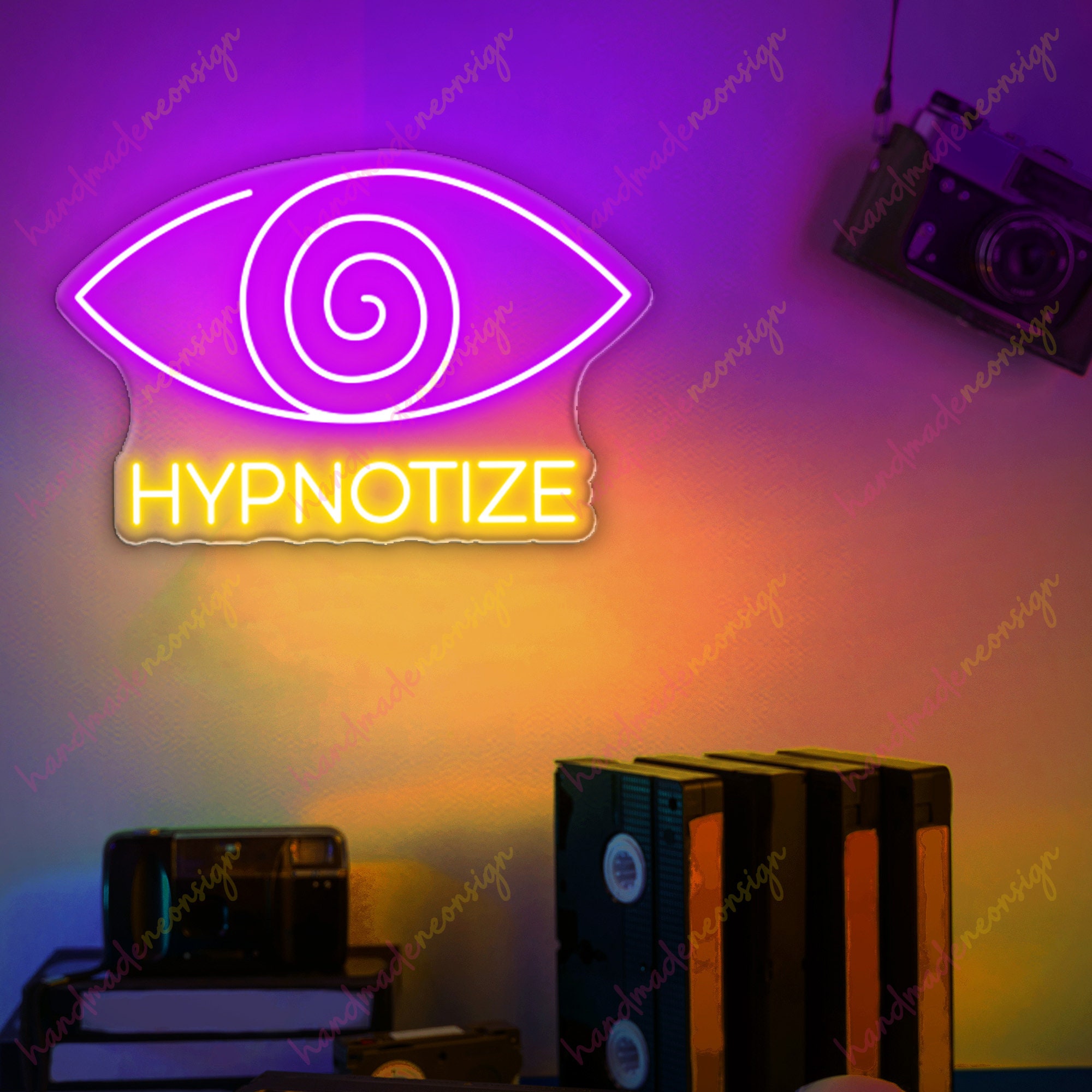 Mesmerized Neon Hypnotize Eyes Neon Sign Hypnotic Led Sign - Etsy