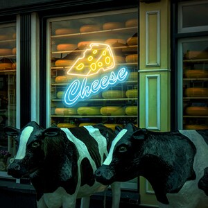 Custom CHEESE Neon Sign,open Cheese Led Sign, Restaurant Sign, Kitchen ...