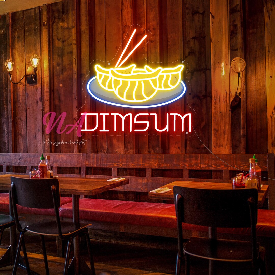 Dim Sum Open Neon Sign, Dim Sum Neon Sign, Chinese Food Sign, Dim Sum ...